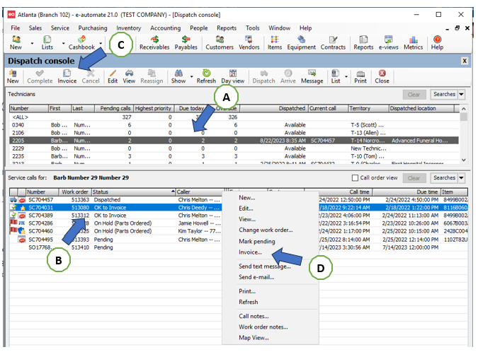 eAutomate Dispatch Console - How to Create, Dispatch, Complete, Reschedule and Invoice a Service ...