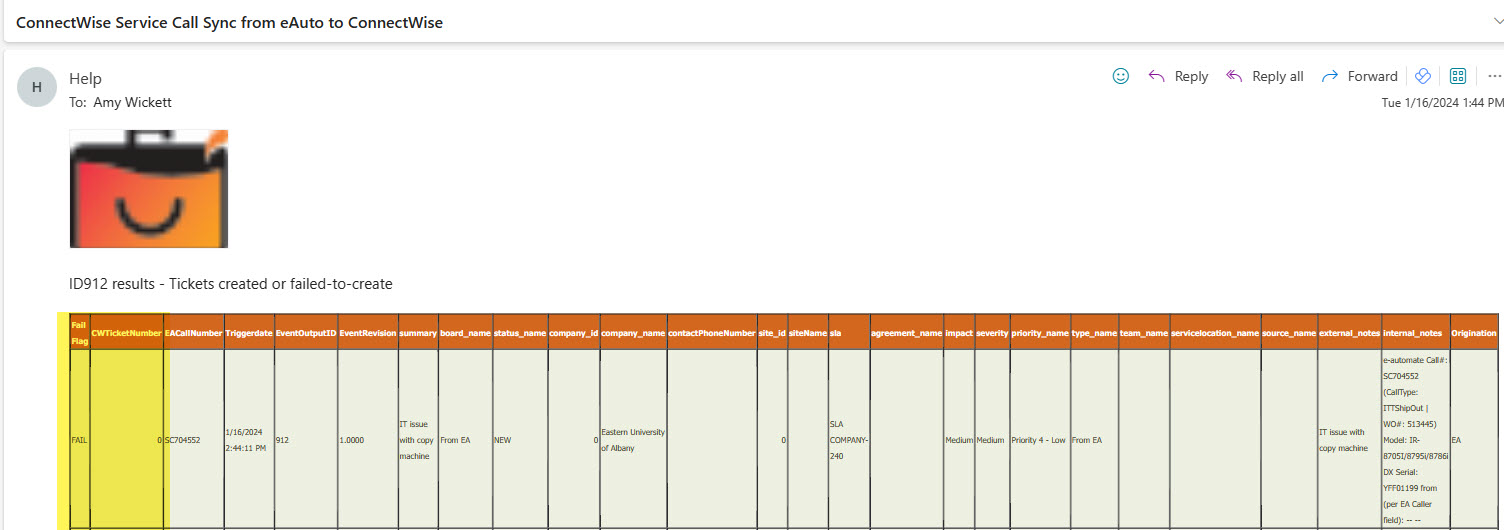 ID912 - e-automate to ConnectWise Ticket Push Overview & Sample: – CEO ...