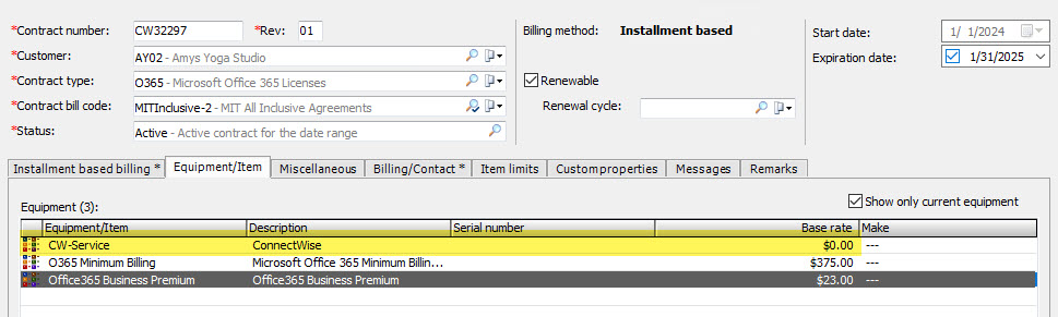 ID964 - CW Manage PSA Sync with e-automate - Contracts – CEO Juice