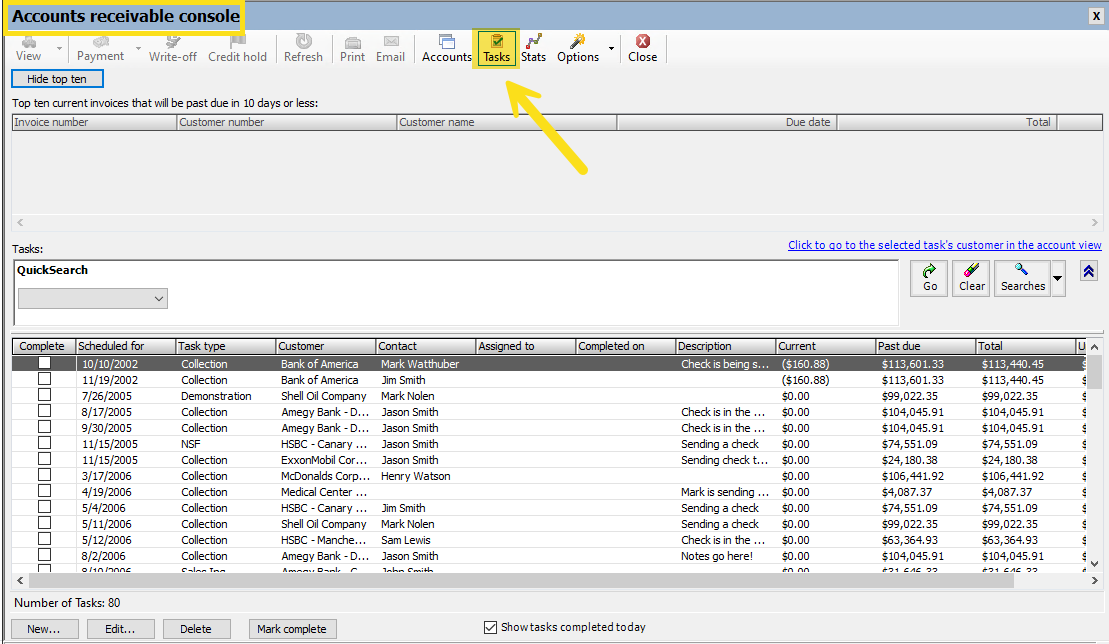 ID604 - Create /Close AR Tasks for Delinquent Accounts Overview ...