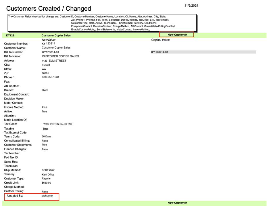 ID325 - New Customer Records Created or Changes to Existing Records ...