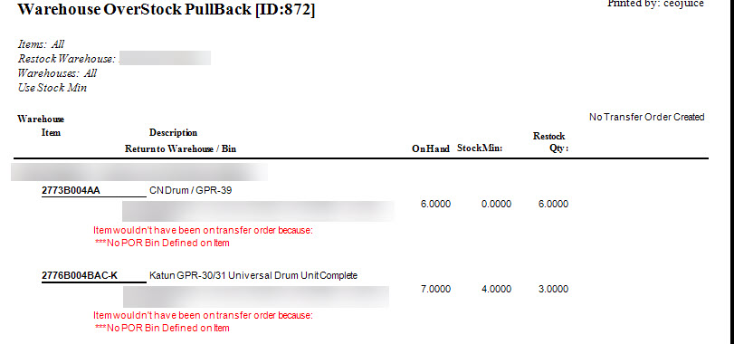 ID872 - Technician Overstock Pull Back Report Overview & Sample: – CEO ...