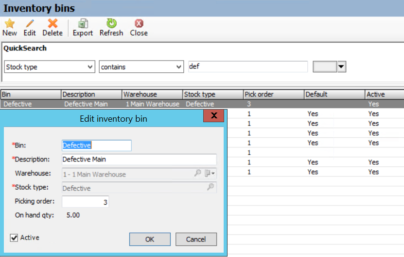 ID496 - Defective Bins That Still have Quantity in Them Overview ...