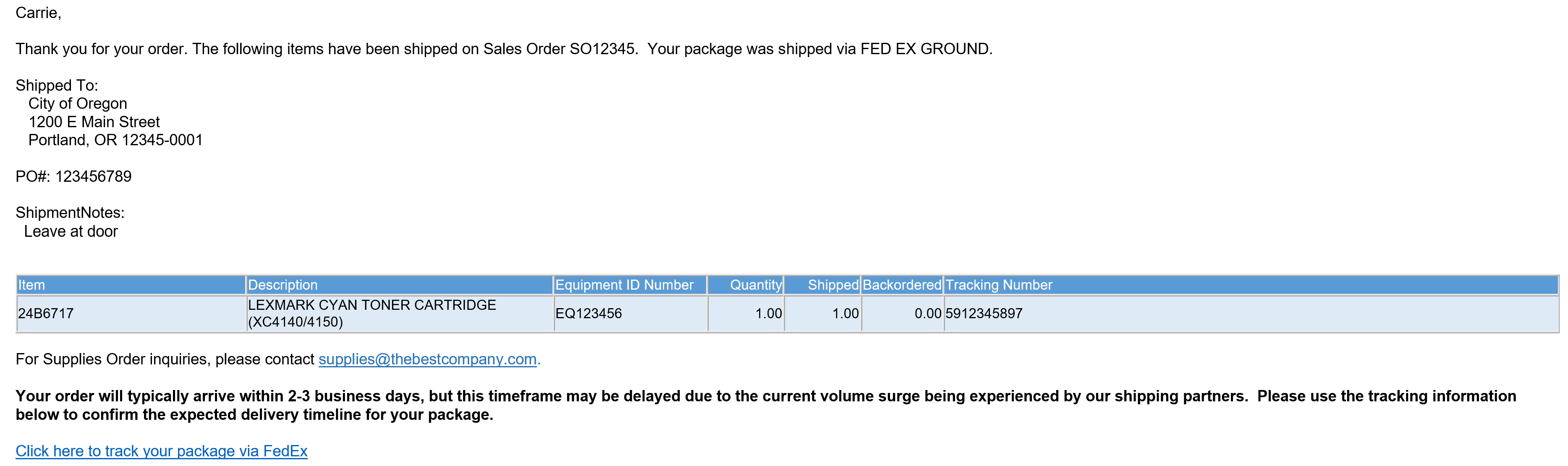 ID200 - Send Tracking Details for Sales Order Shipments, Overview ...