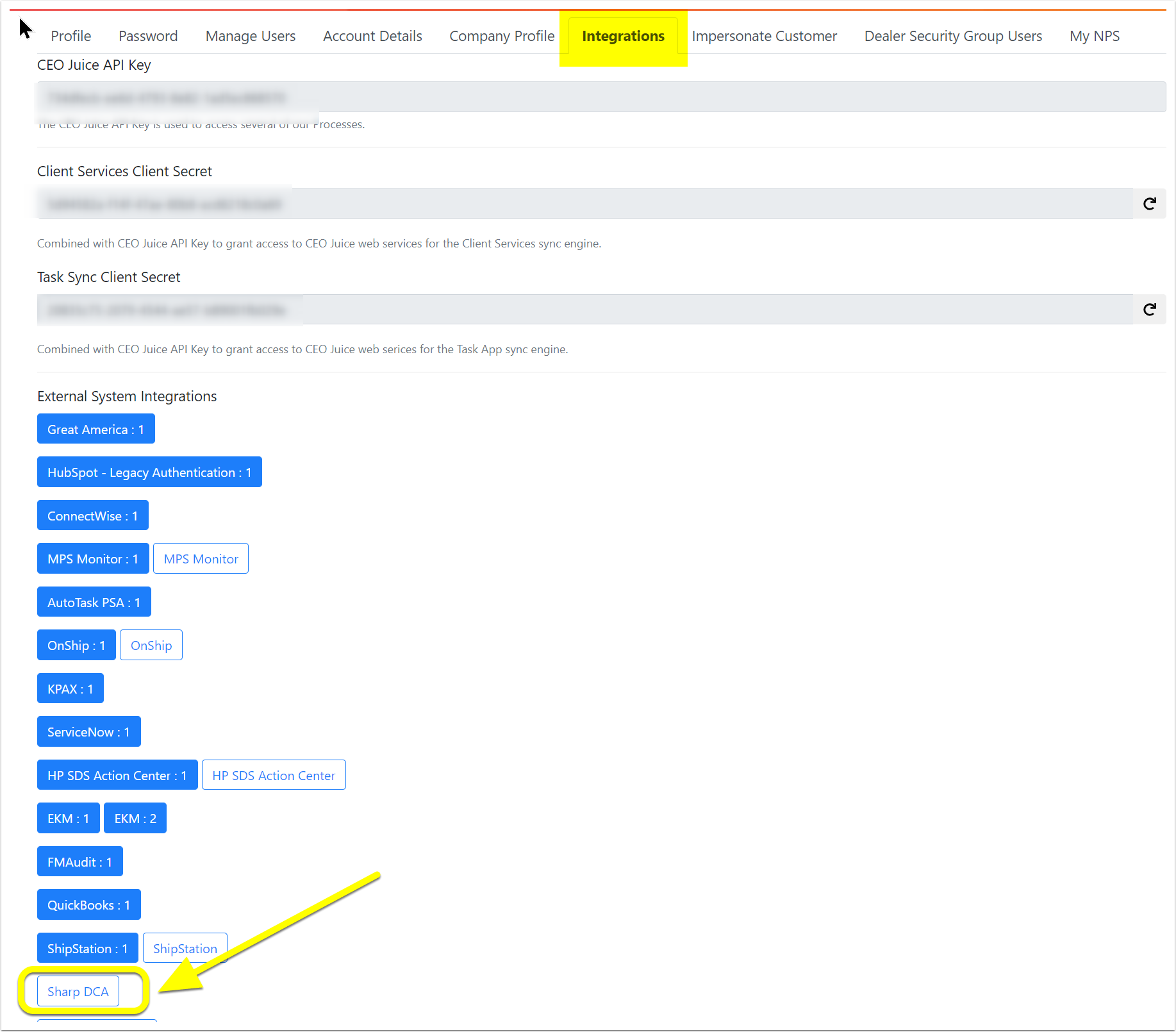 ID32 - Sharp Micas/Synappx Integration (API): – CEO Juice